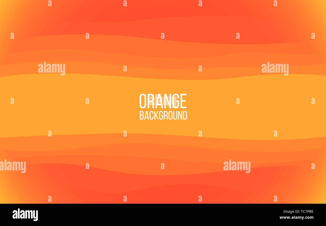 Orange background. Bright sunny layers with gradient. Backdrop with ...