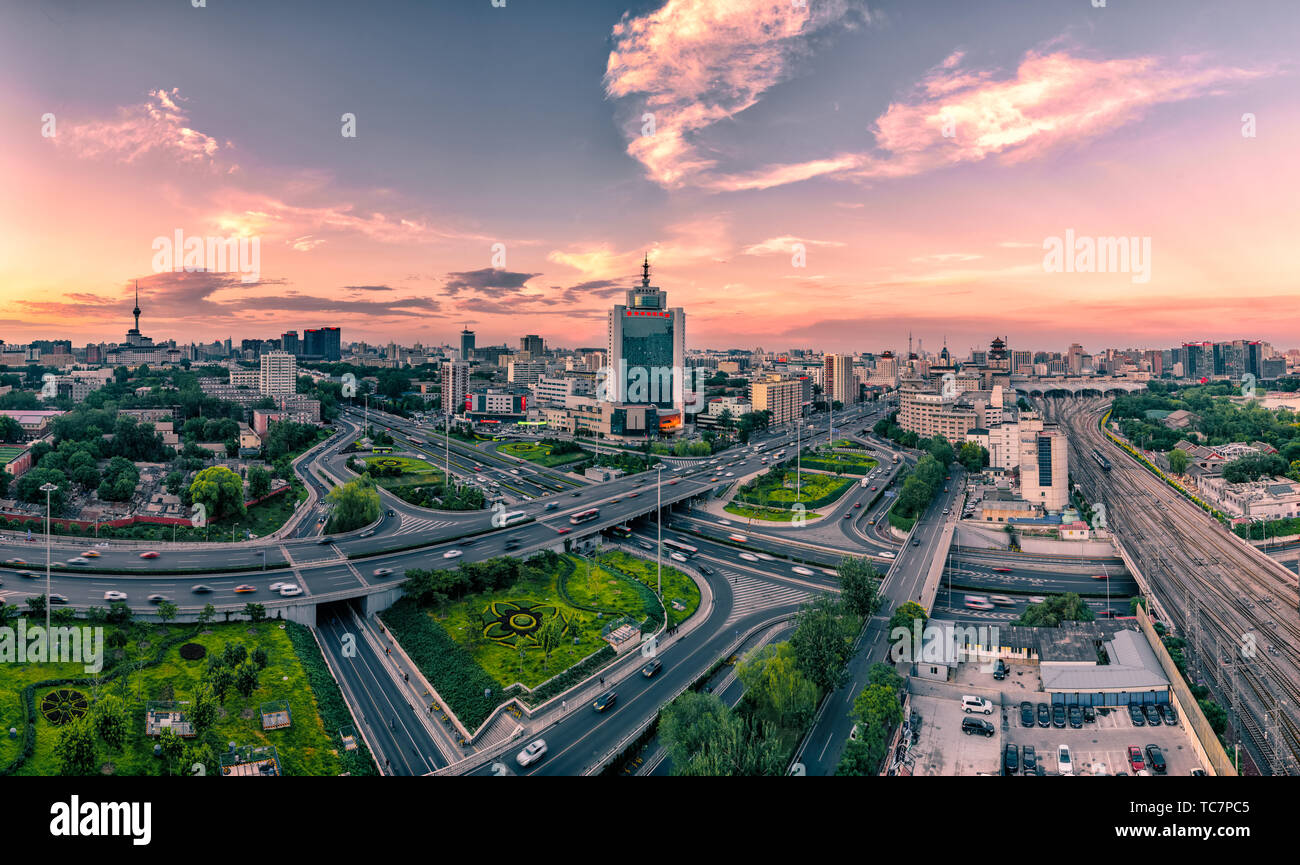 Beijing Night Scene Stock Photo - Alamy