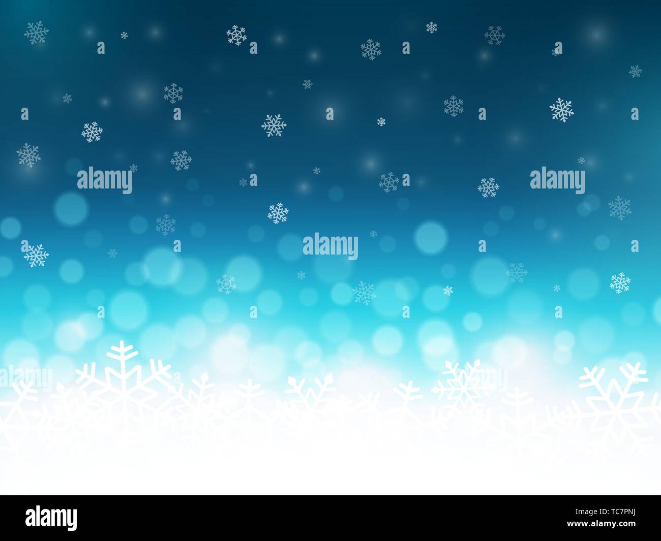 Snowflakes background with particles. Christmas landscape background ...