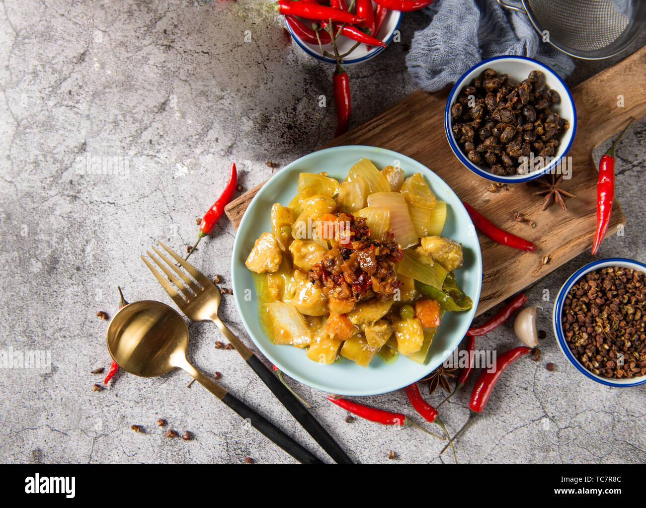 Beef shredded cabbage pickle pepper Stock Photo - Alamy