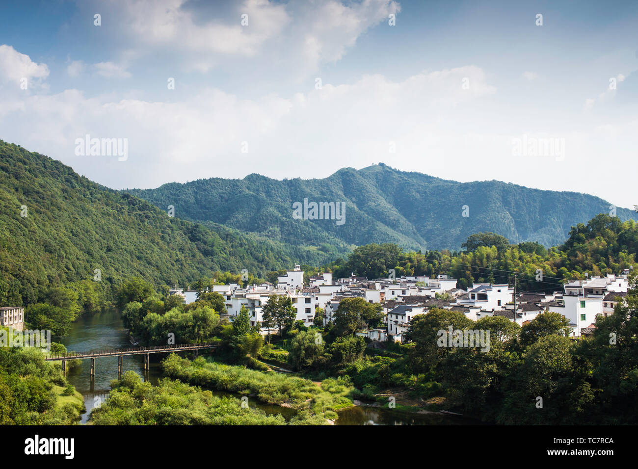 The pastoral scenery of the mountains and townships of southern Anhui ...