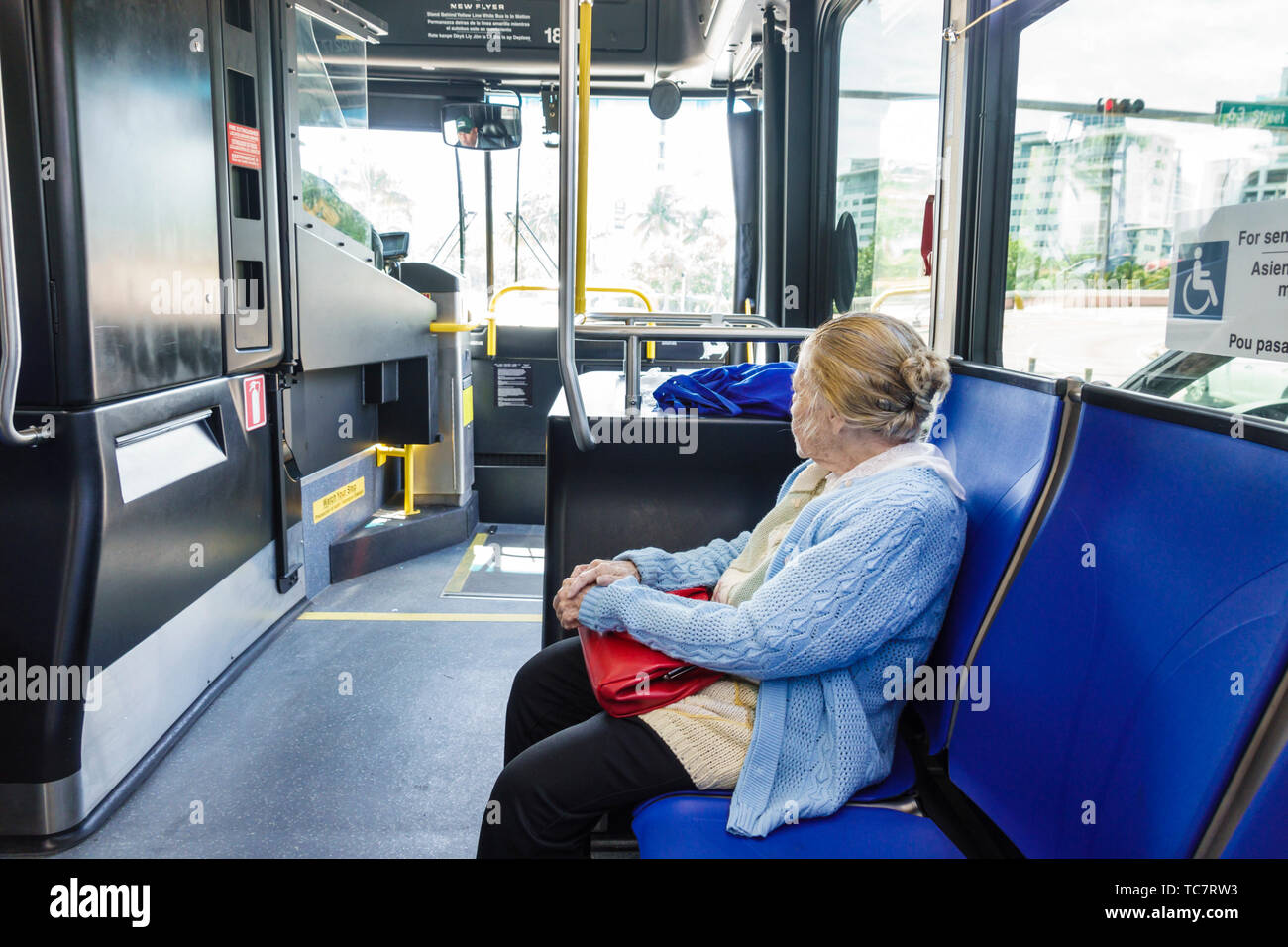Elderly Using Bus High Resolution Stock Photography and Images - Alamy