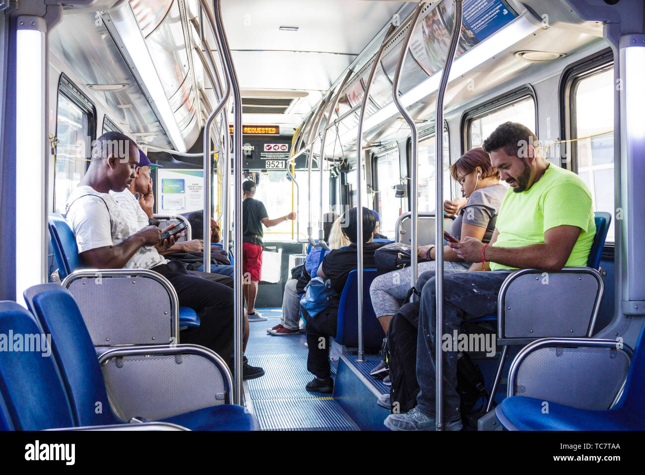 Miami Beach Florida,Miami-Dade Metrobus,bus public transportation ...