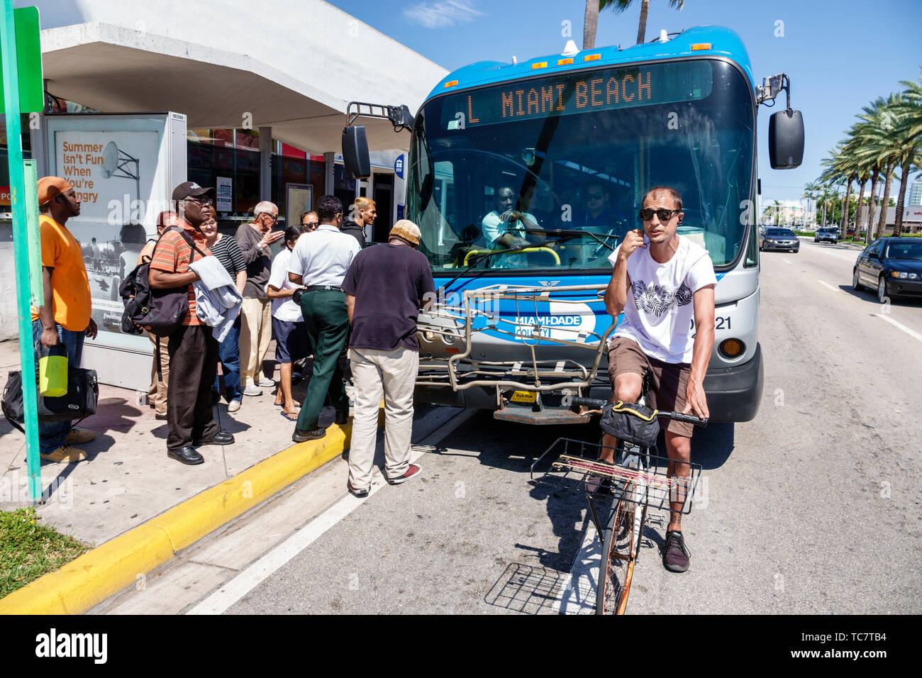 Miami Dade Metrobus Bus Public Transportation High Resolution Stock ...