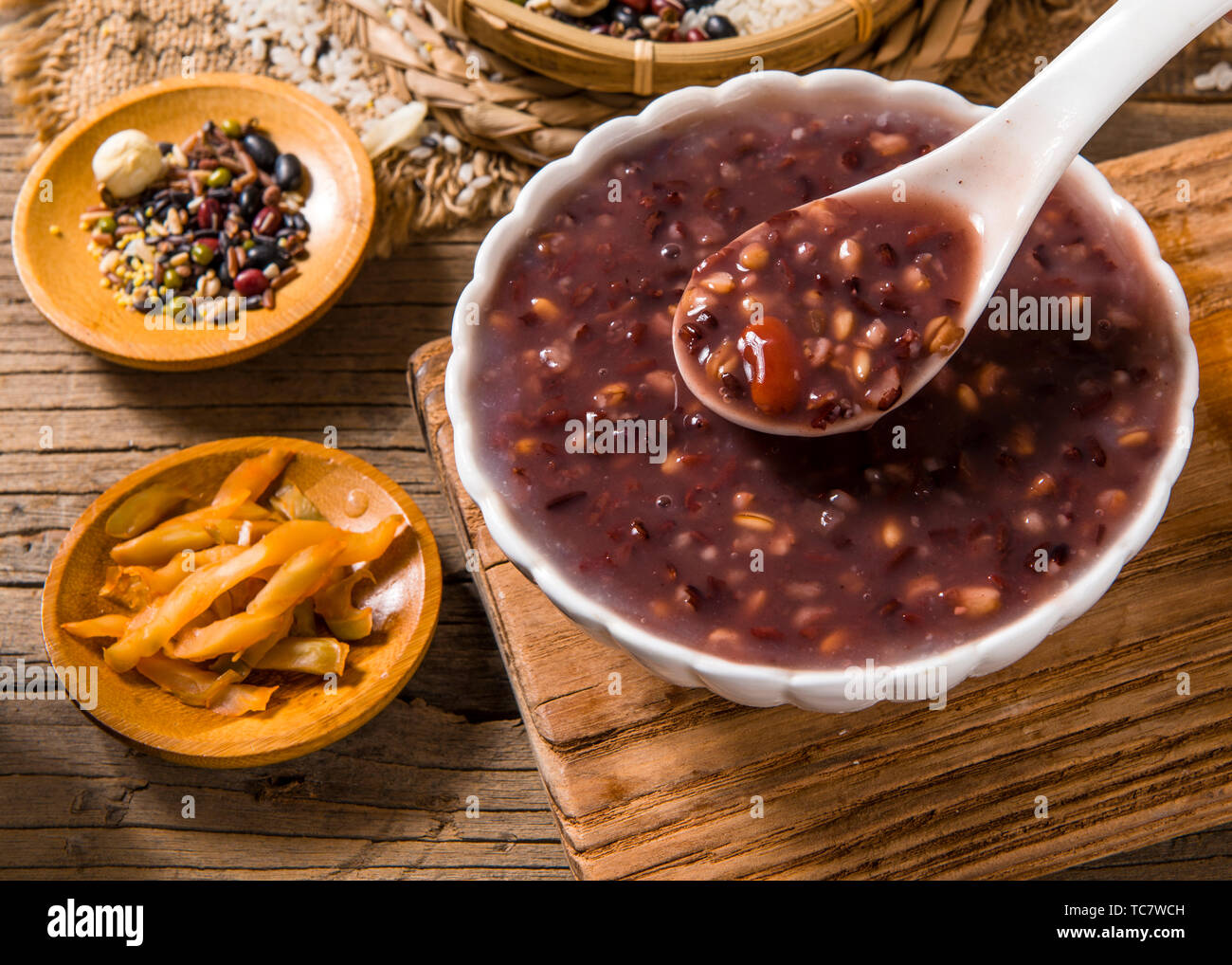 Eight treasure porridge brown sugar porridge Stock Photo - Alamy