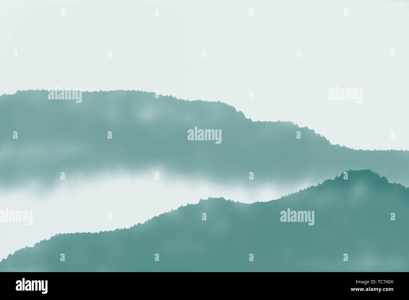 Chinese wind, ink landscape painting Stock Photo - Alamy