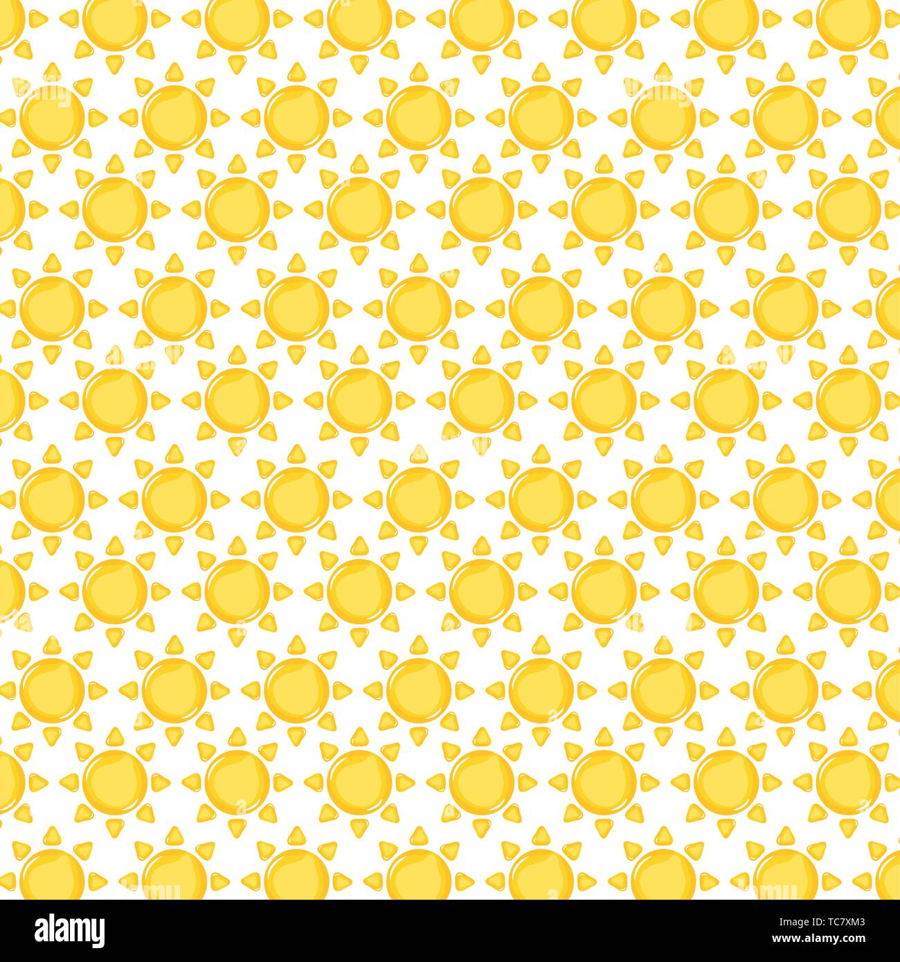 suns summer set pattern background vector illustration design Stock ...