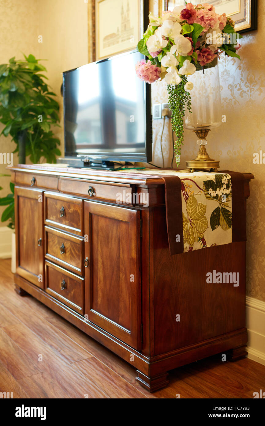 European TV cabinets Stock Photo - Alamy