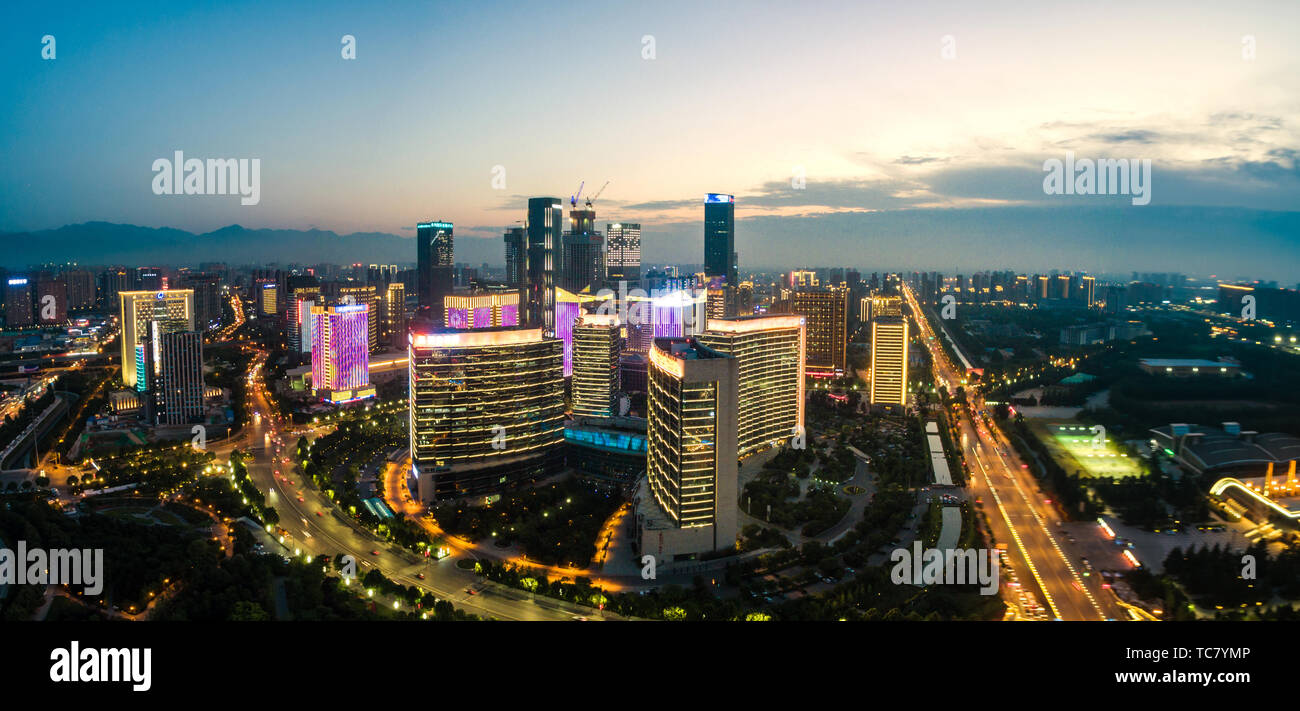 Aerial shooting city buildings Stock Photo - Alamy
