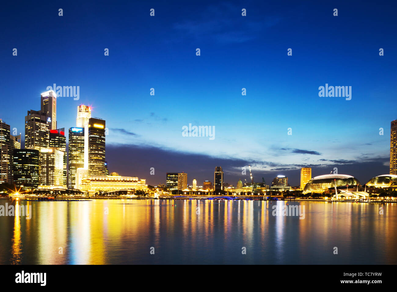 Modern city at night Stock Photo - Alamy