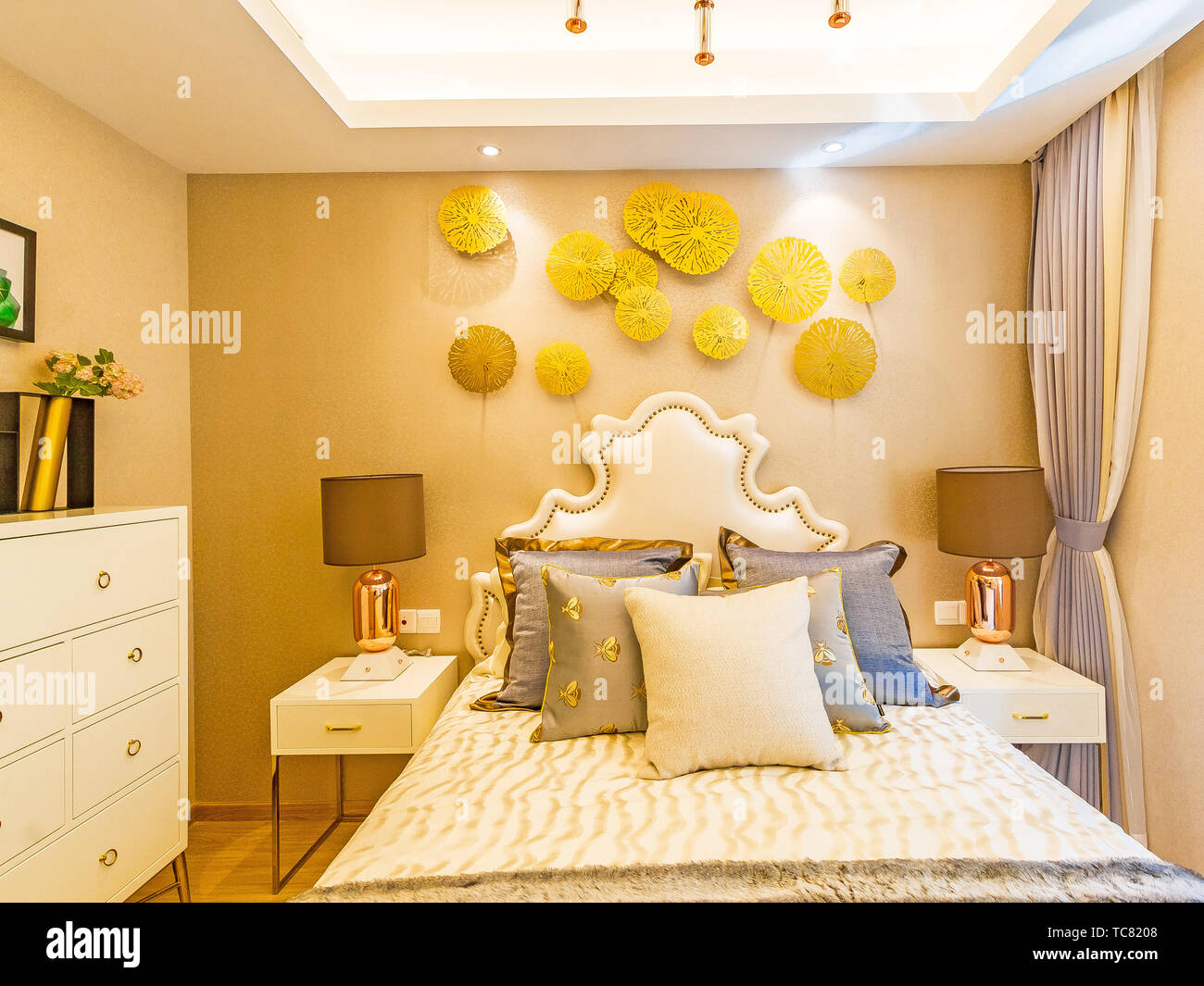 Bedroom, sleep, comfortable and comfortable rest environment, different ...