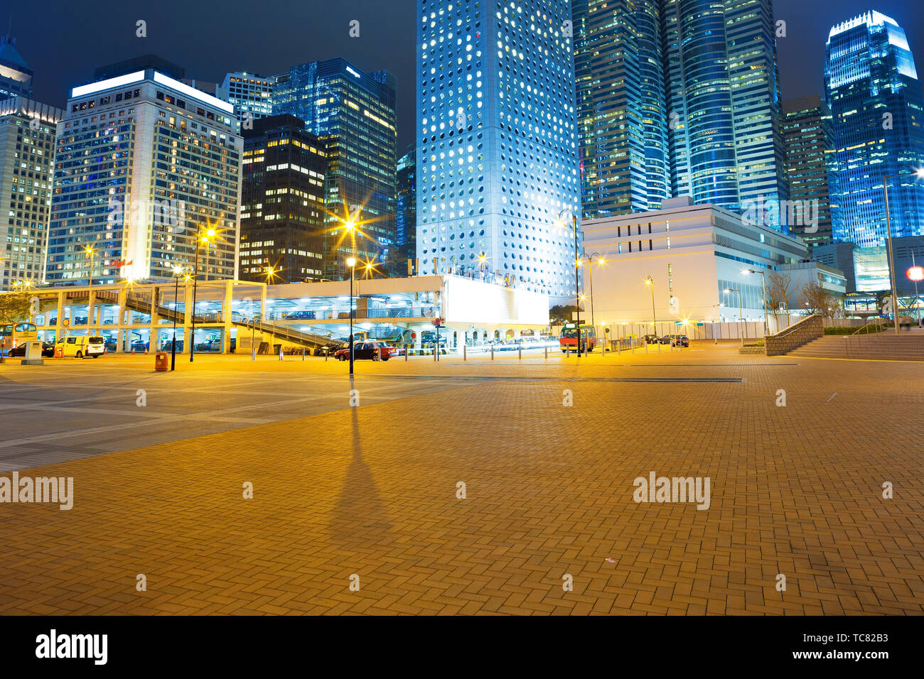 Night scene of modern city Stock Photo - Alamy