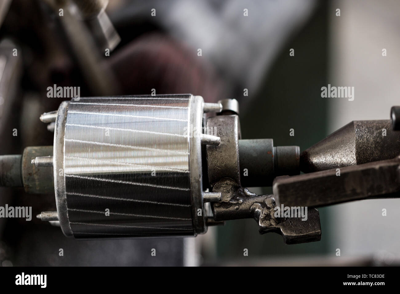 Obsolete Industry Machine working in factory Stock Photo - Alamy