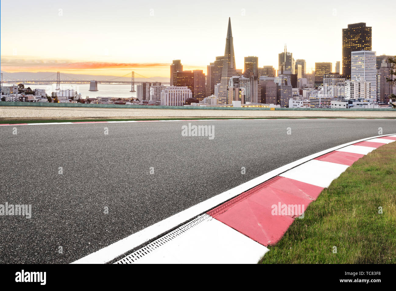 empty asphalt road with cityscape of modern city Stock Photo - Alamy