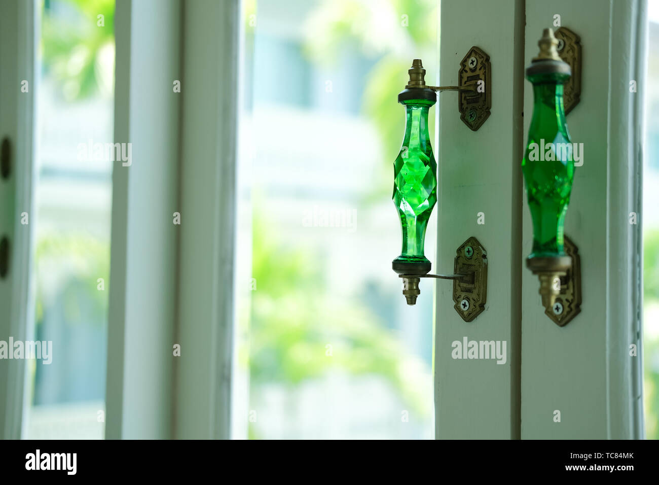luxury handle for window in house or hotel Stock Photo - Alamy