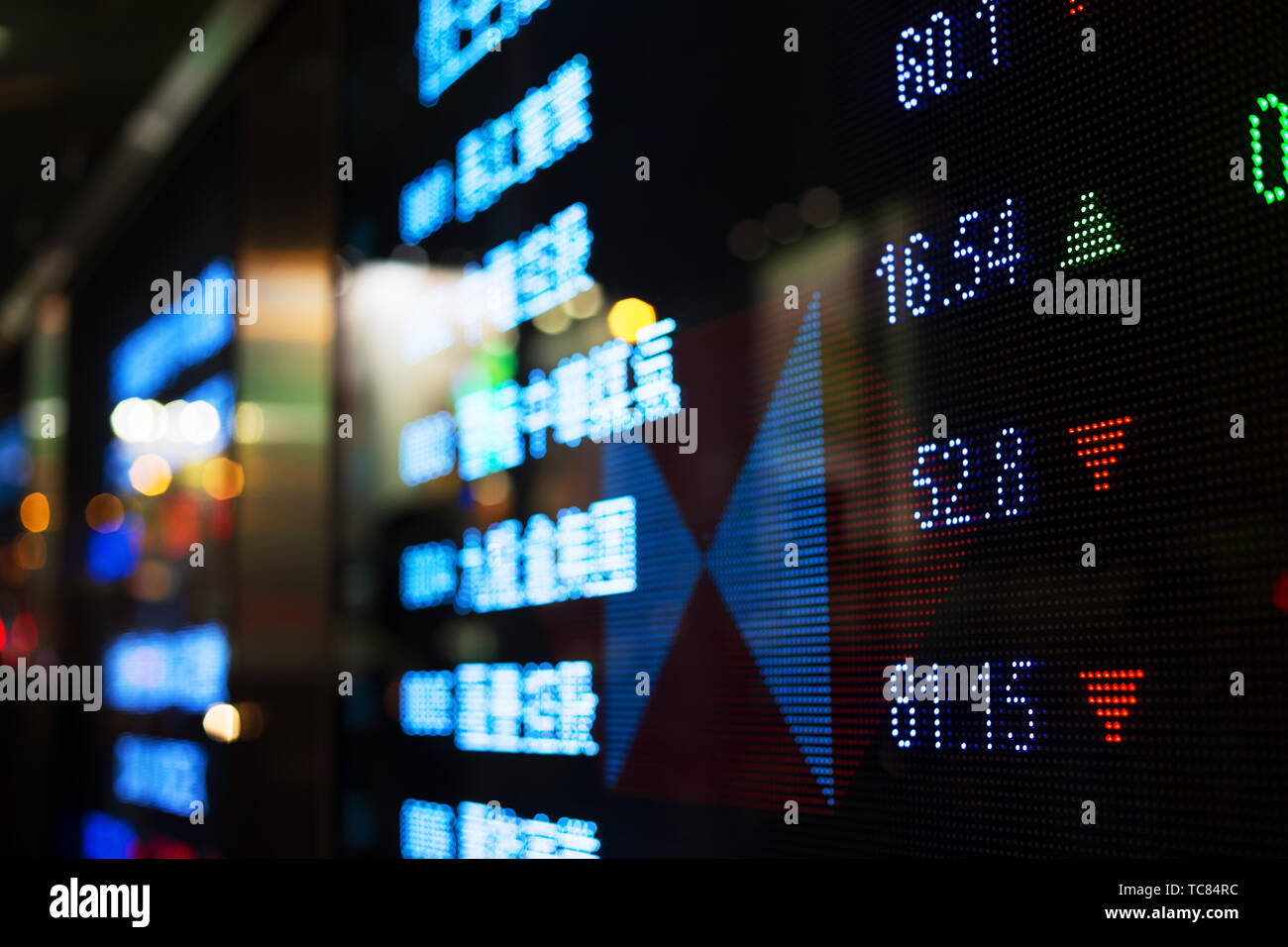 Display of Stock Market quotes Stock Photo - Alamy