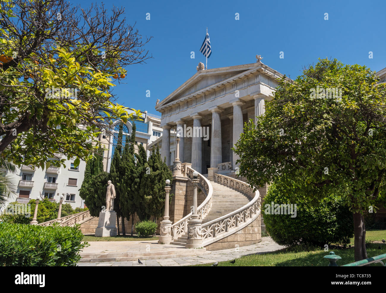 National Library of Greece in Athens Stock Photo - Alamy