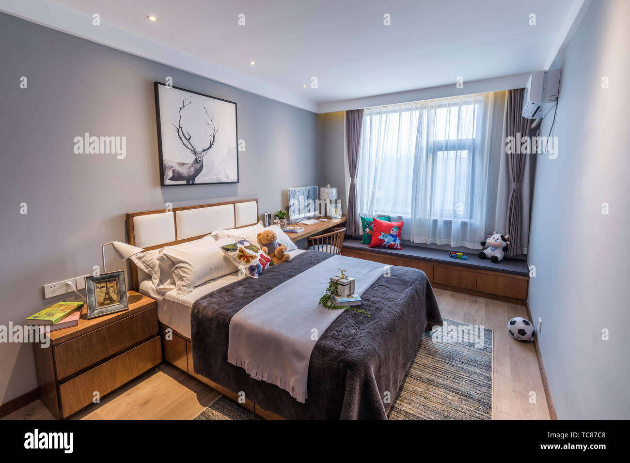 Interior Space Design of Model Room, Decorative Decoration Design Stock ...