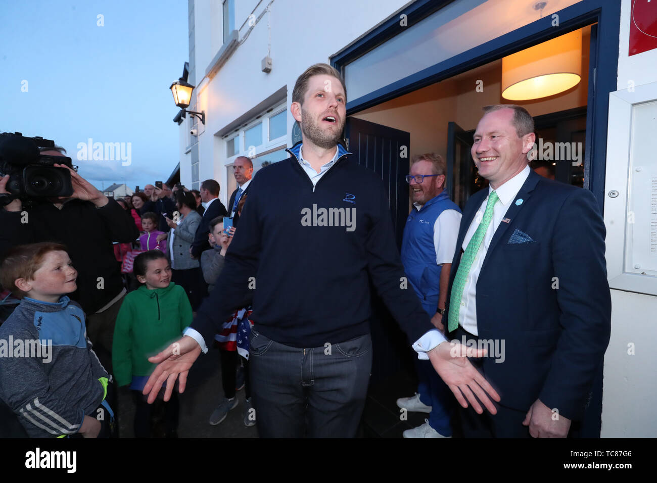 Eric Trump, the son of US President Donald Trump, meets locals in the ...