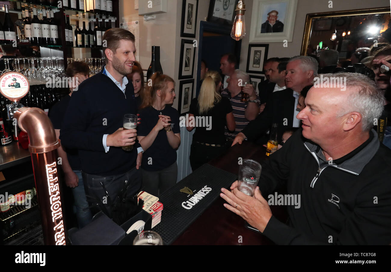 Eric Trump, the son of US President Donald Trump, pours pints and meets ...