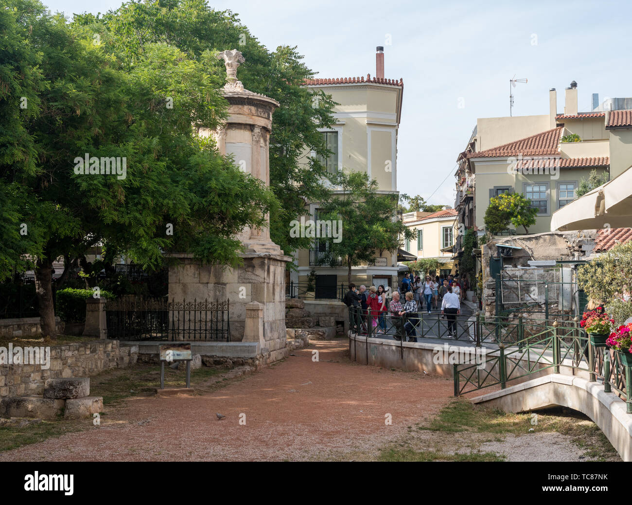 Ancient residential district of Plaka in Athens Greece Stock Photo - Alamy