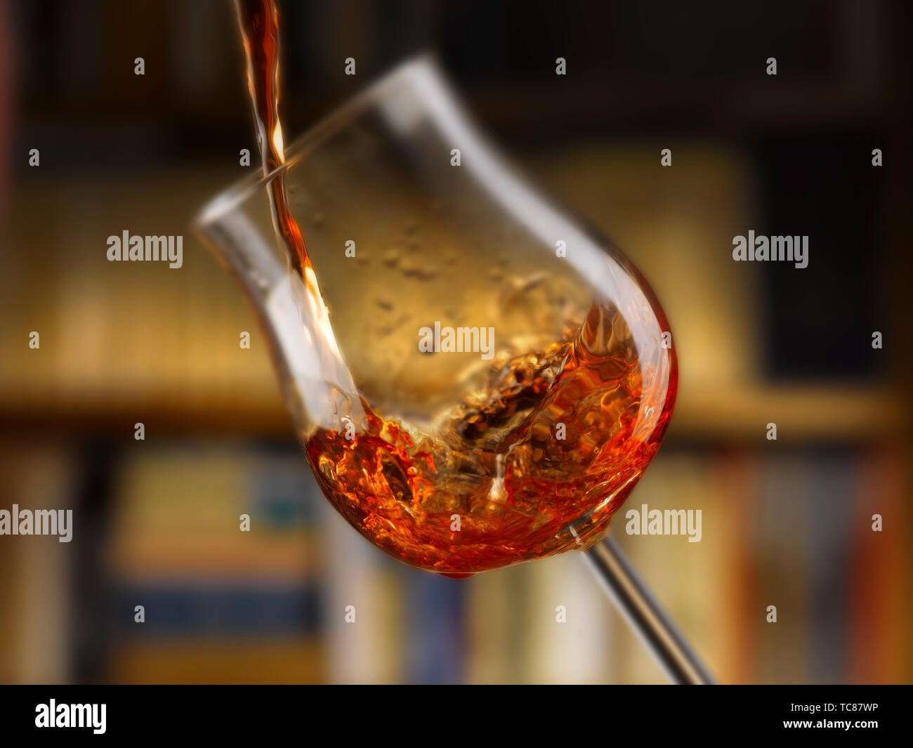 red wine poured in all its forms, library background Stock Photo - Alamy