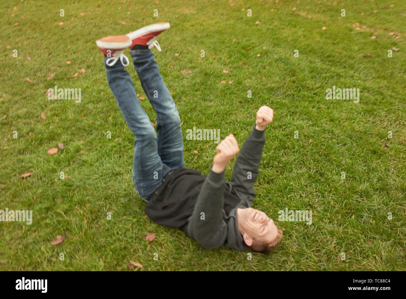 Person Rolling On The Ground