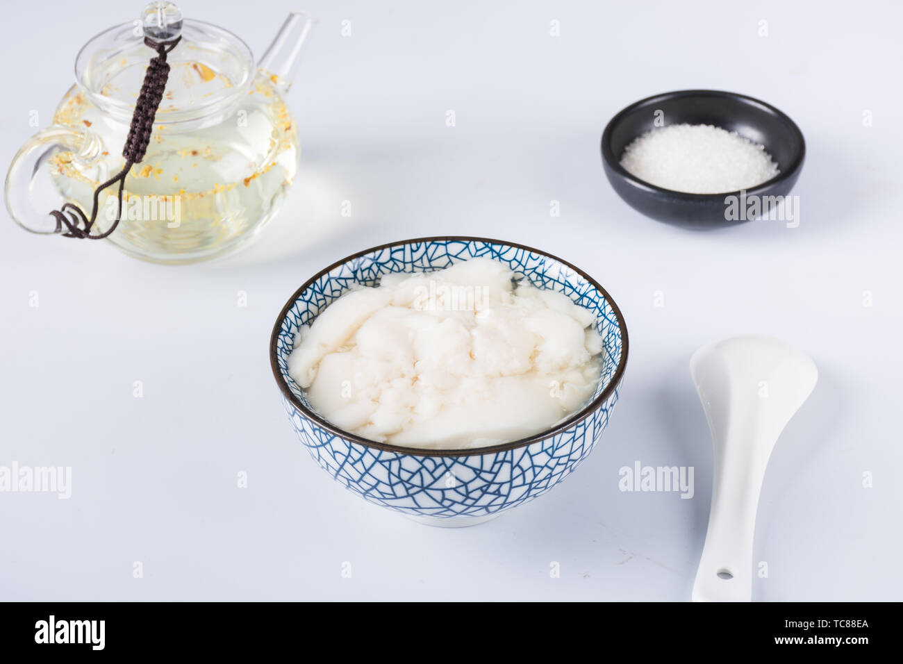 Bean curd brain a famous traditional snack, also known as bean curd ...