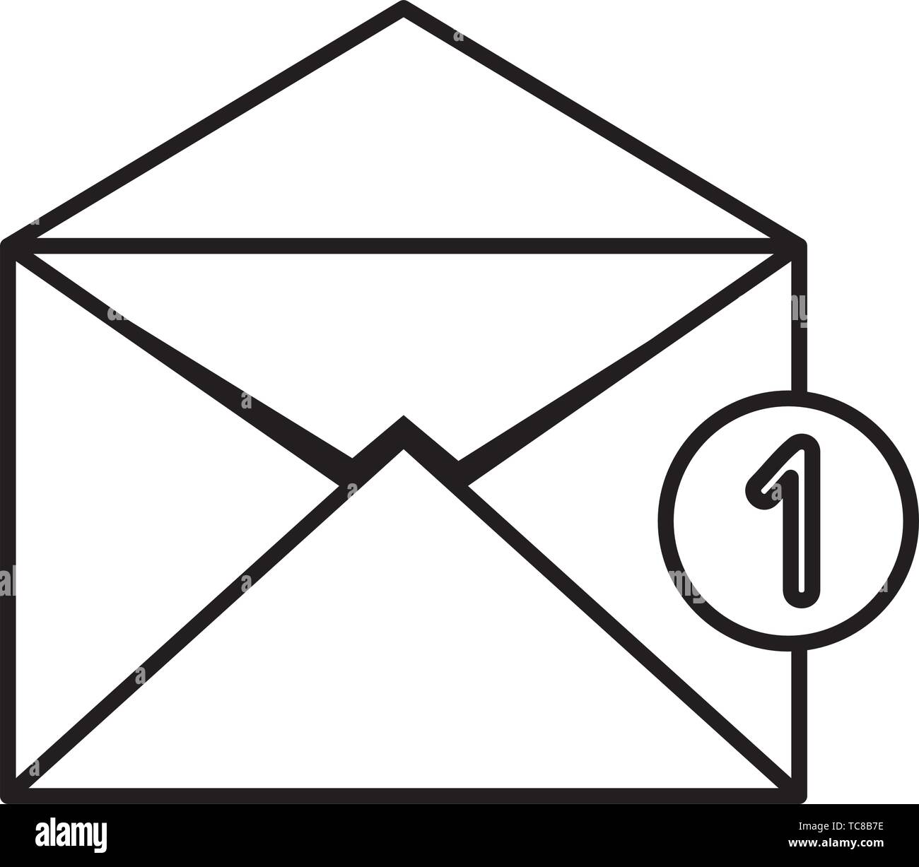 envelope mail with counter number Stock Vector Image & Art - Alamy