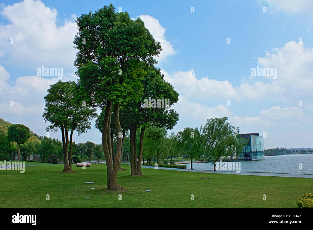 Scenery of Songjiang Moon Lake Sculpture Park in Shanghai Stock Photo ...