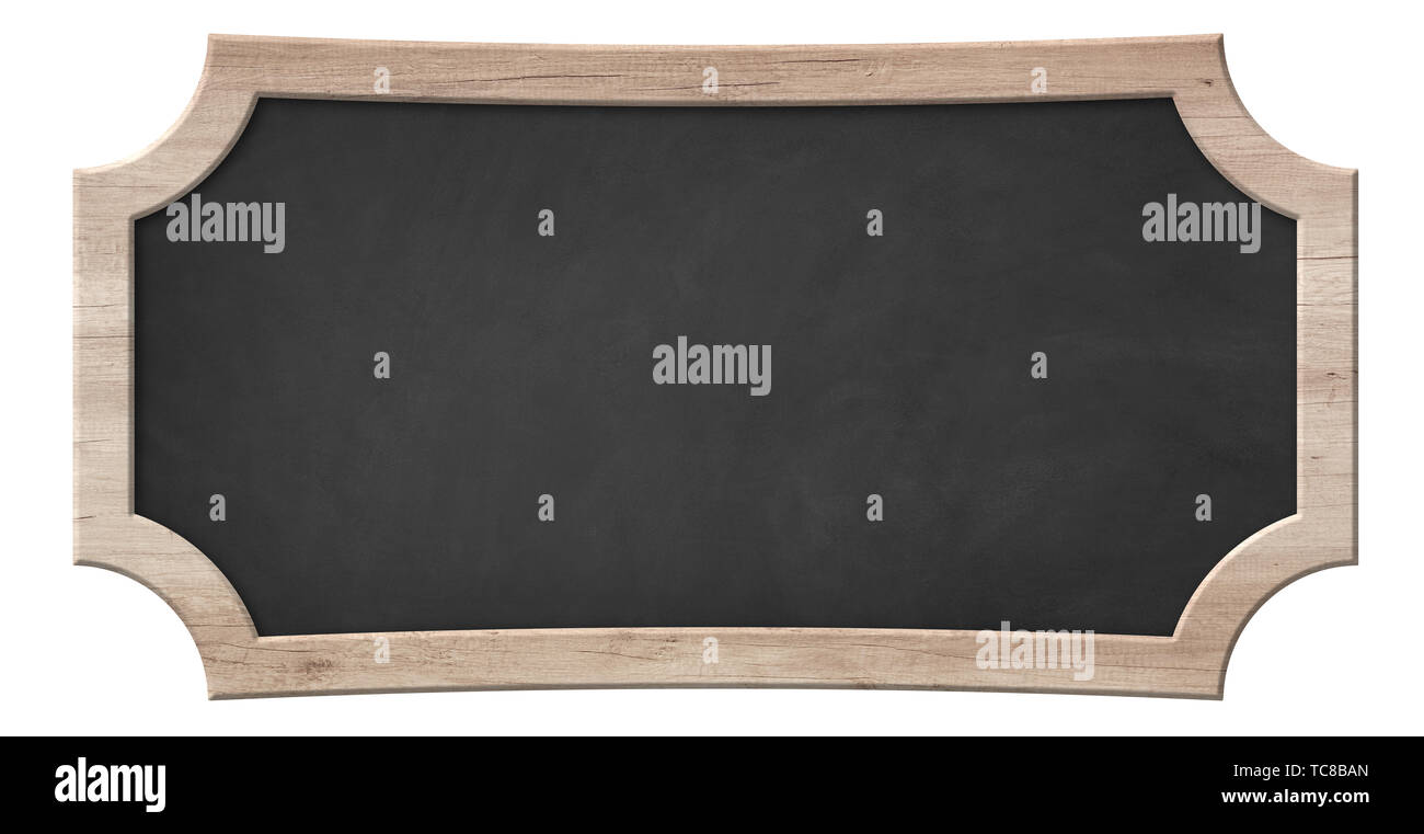 Decorative blackboard with bright wooden frame Stock Photo - Alamy