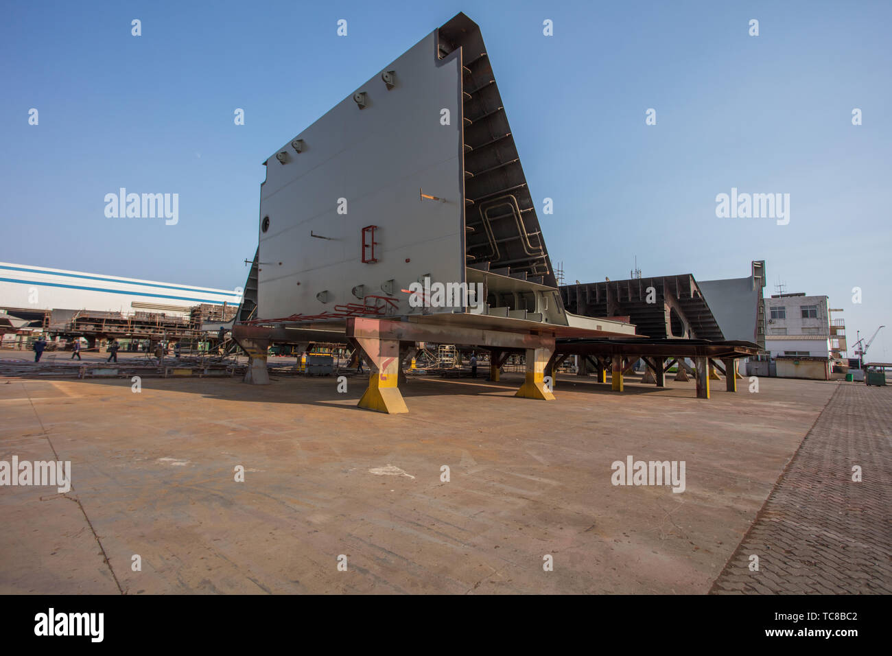 Shipbuilding industrial base Stock Photo - Alamy