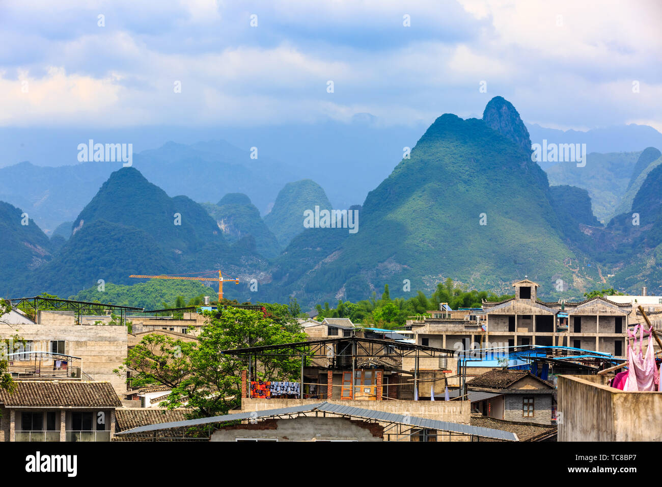 Ancient Town of Xingping, Guangxi Stock Photo - Alamy