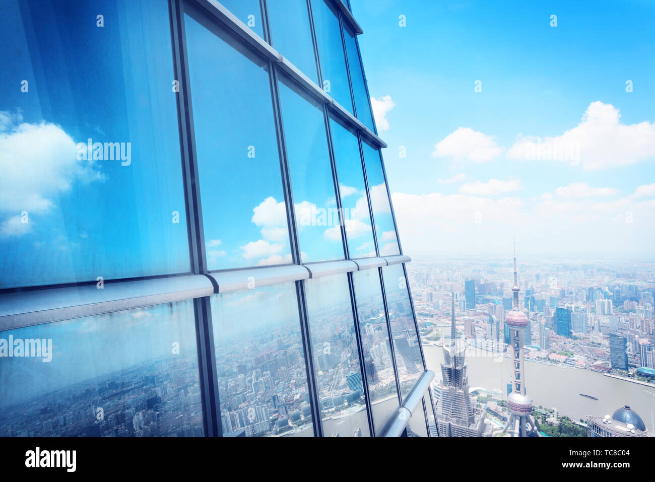 cityscape and skyline of shanghai from top view Stock Photo - Alamy