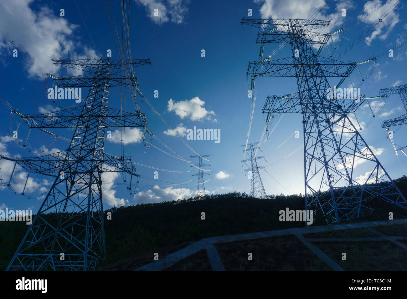 500kV AC transmission line Stock Photo - Alamy