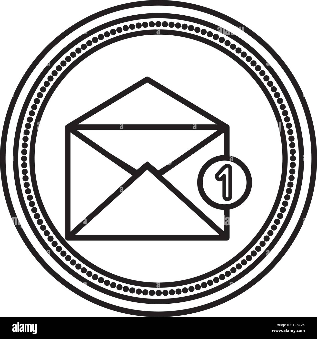 envelope mail with counter number Stock Vector Image & Art - Alamy