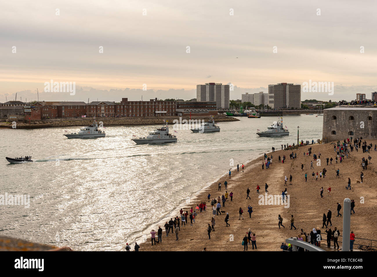 Portsmouth Harbour, Hampshire, UK, 5 June 2019, D-Day 75 National ...
