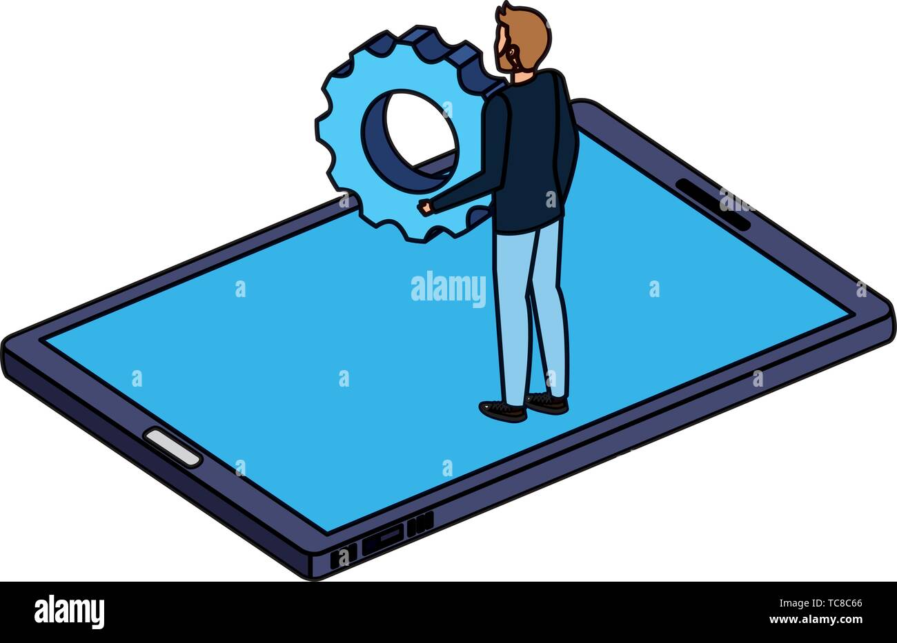 Lifting in progress Stock Vector Images - Alamy