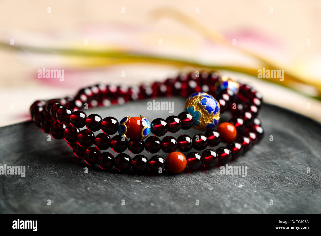 Red garnet minerals hi-res stock photography and images - Alamy