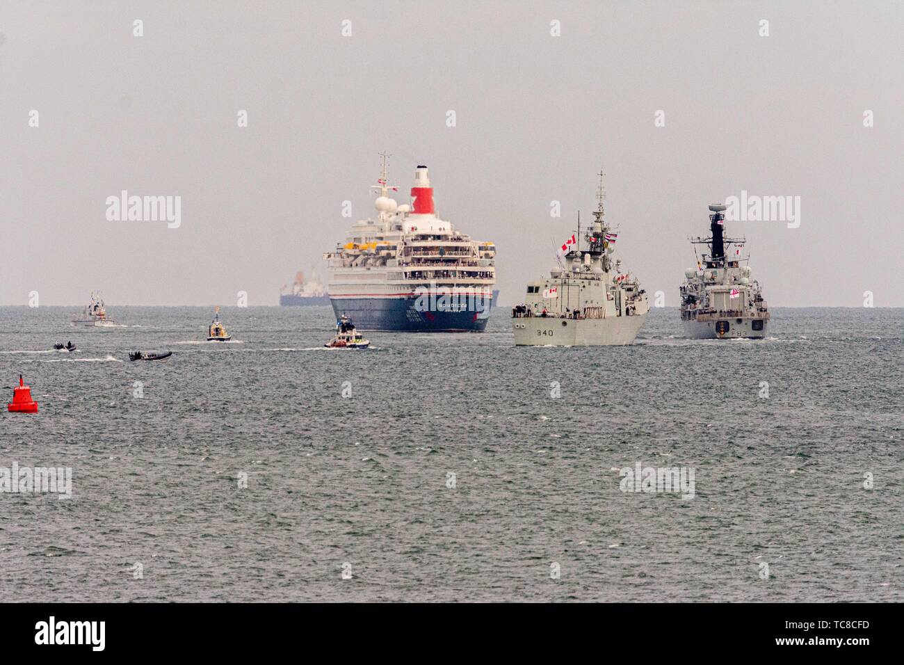 Portsmouth Harbour, Hampshire, UK, 5 June 2019, D-Day 75 National ...