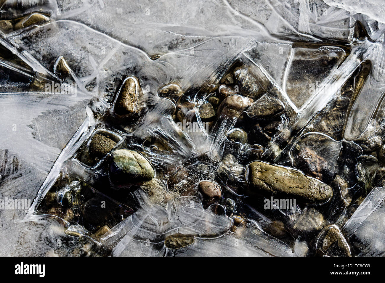 Stone covered by ice natural hi-res stock photography and images - Alamy