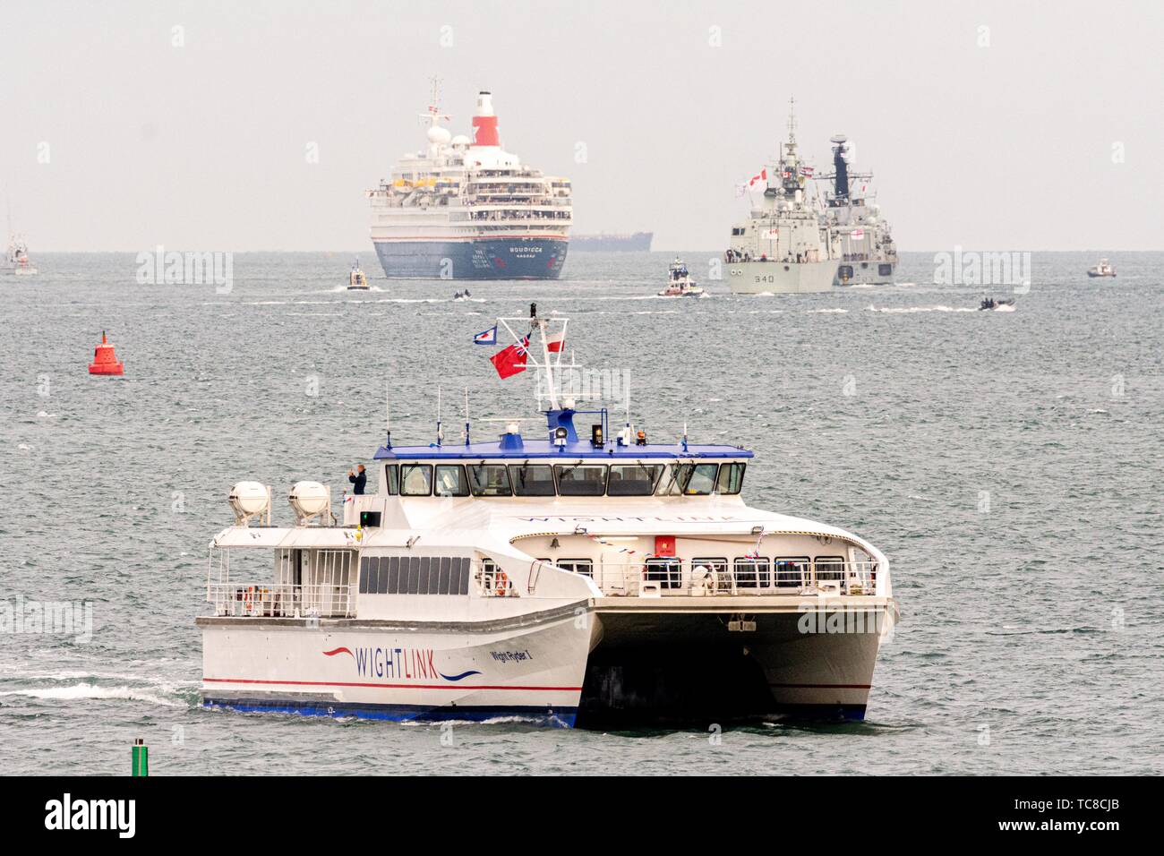 Portsmouth Harbour, Hampshire, UK, 5 June 2019, D-Day 75 National ...