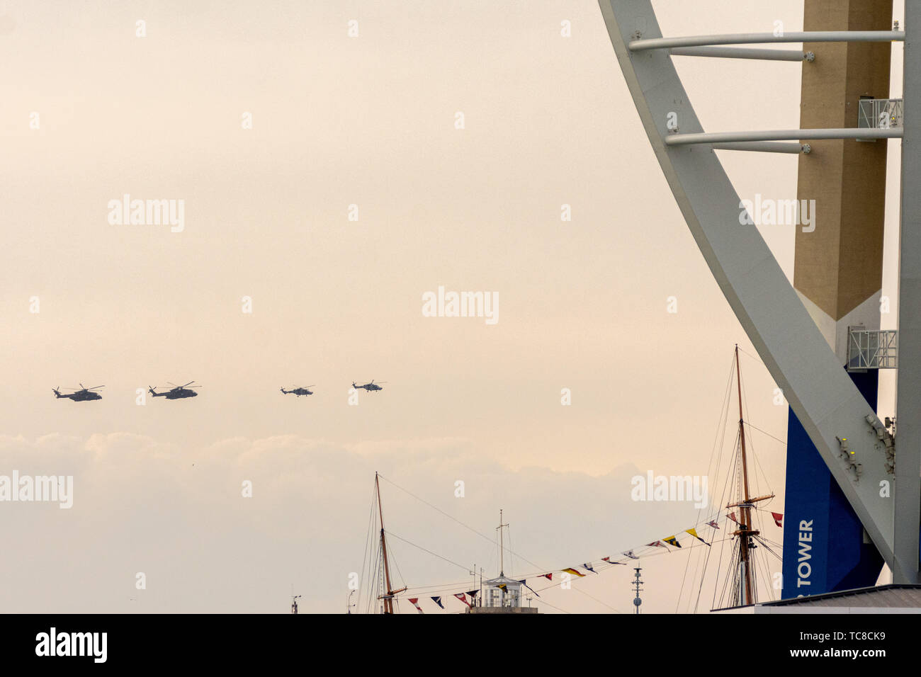 Portsmouth Harbour, Hampshire, UK, 5 June 2019, D-Day 75 National ...