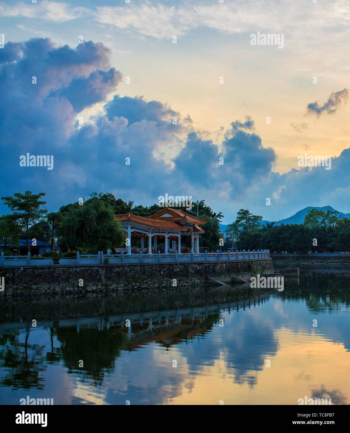 Traditional pavilions and summer reflections hi-res stock photography ...