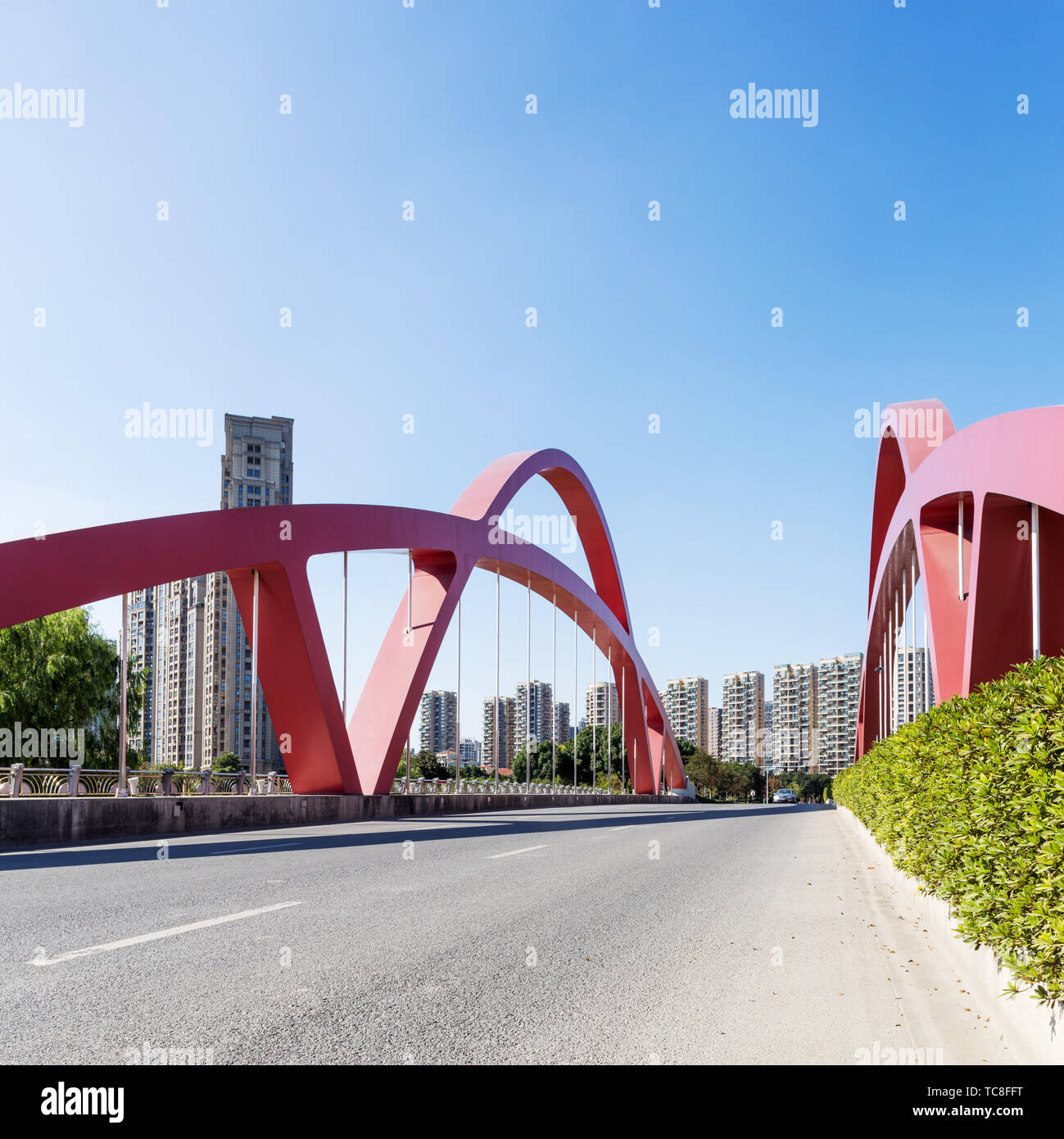 Road bridge of modern city in China Stock Photo - Alamy