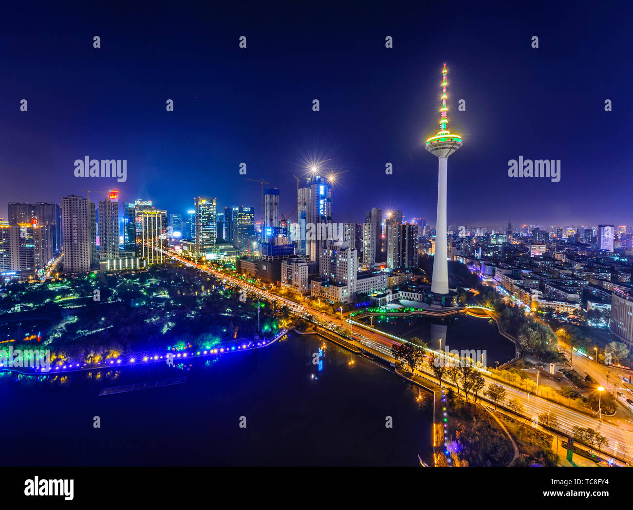 Shenyang color TV tower Stock Photo - Alamy