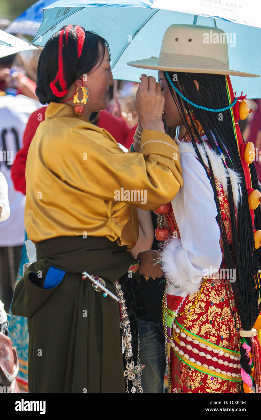 Sichuan Kangba Tibetan nationality Stock Photo - Alamy