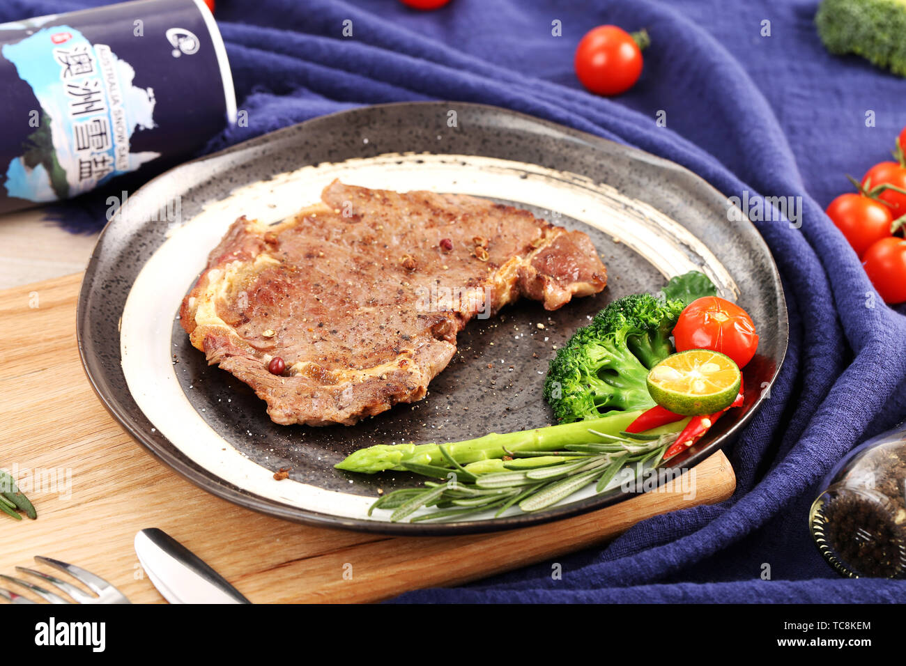 Australian western cold steak Stock Photo - Alamy