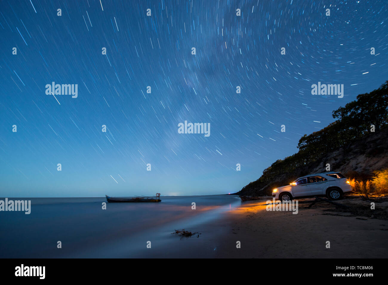 Sino-Russian border lake Xingkai lake starry sky Stock Photo - Alamy