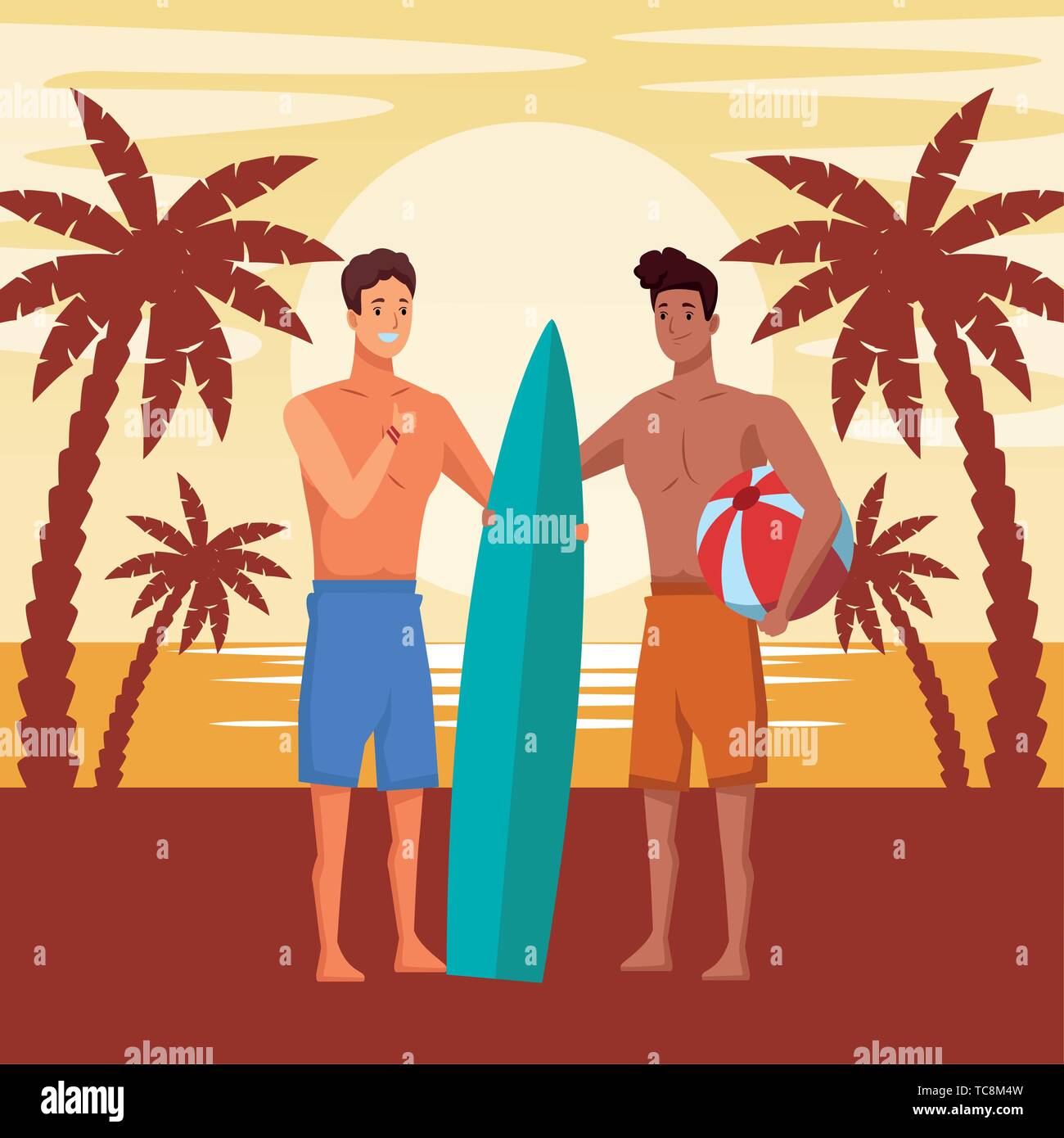 Young men in summer time cartoons Stock Vector Image & Art - Alamy
